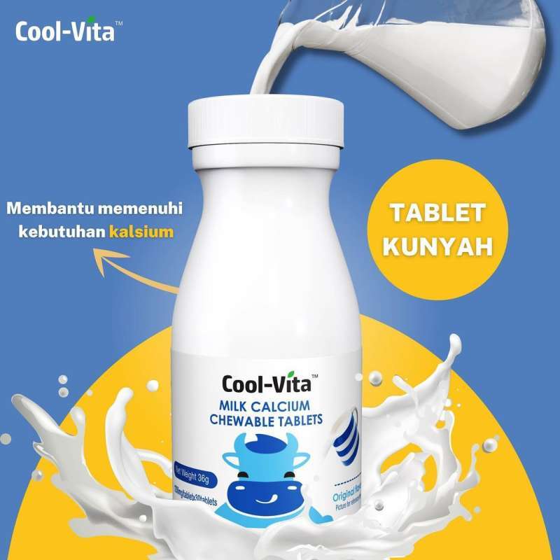 Jual Cool Vita Milk Calcium Chewable Original Flavor Isi 30 Tablet Di ...