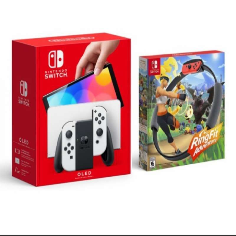 Jual Nintendo Switch OLED White + Ring Fit Adventure Bundle di Seller ...