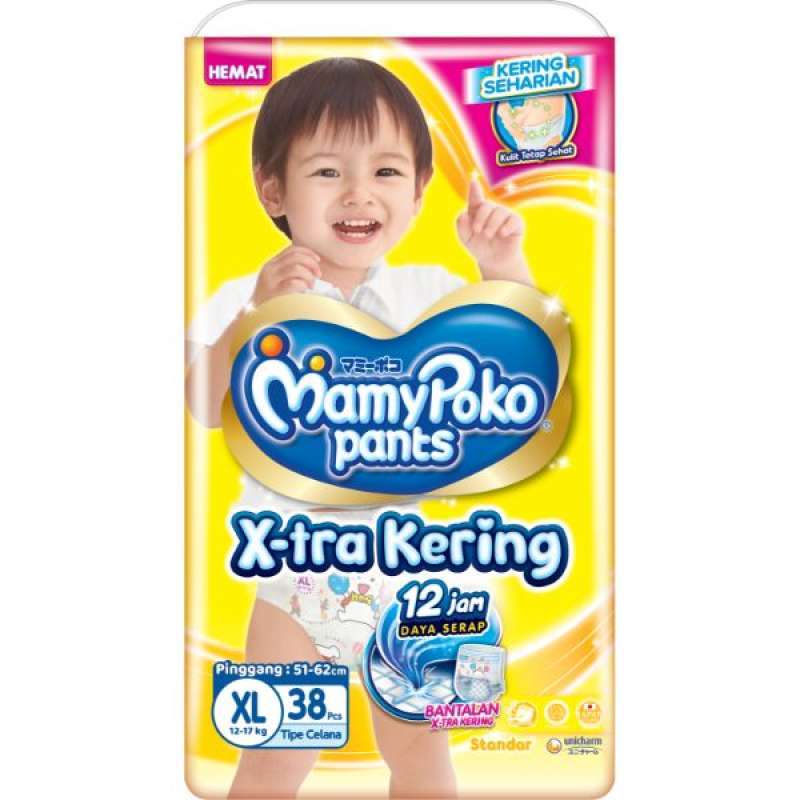 Promo Mamypoko Pants X-tra Kering Popok Celana [xl-38] Diskon 18% Di ...