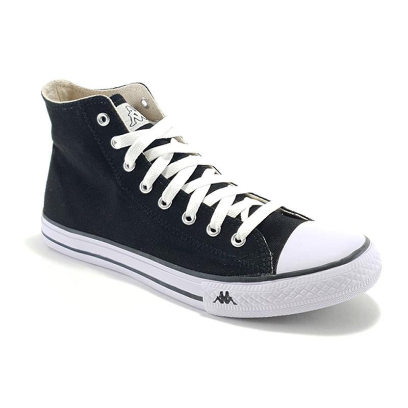 Jual Kappa Simple Hi cut Sepatu Sneakers Pria - Black White di Seller ...