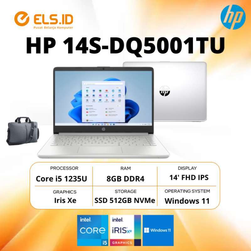 Jual Laptop Hp 14s Dq5001tu I5-1235u 8gb Ssd 512gb 14' Fhd W11+ohs Di Seller Els Computer ...
