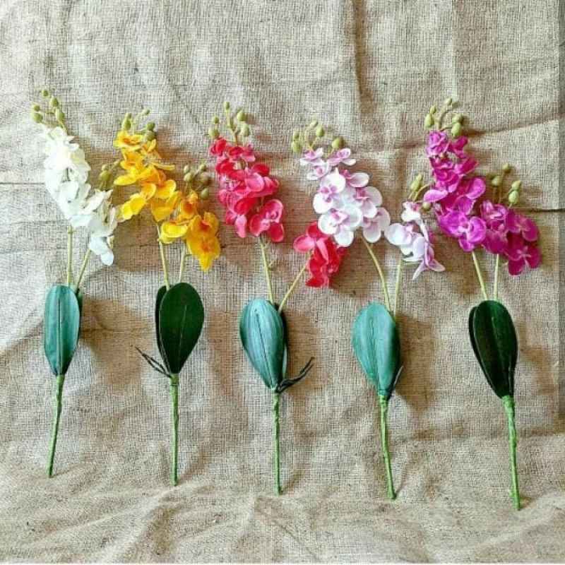 Promo Buket Bunga Anggrek Kain Artifisial Artificial Diskon 5% Di ...
