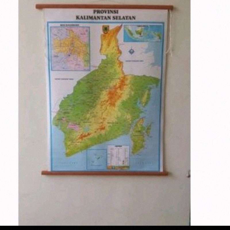 Jual Peta Provinsi Kalimantan Selatan (bingkai) - Kecil Di Seller Salha ...