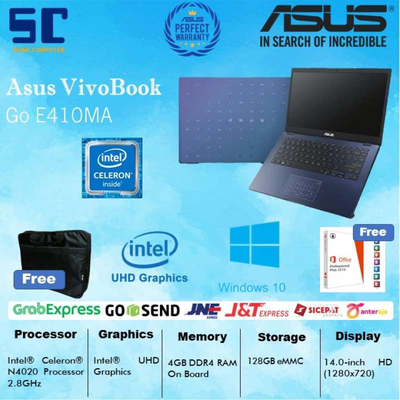 Promo Asus Vivobook Go E410ma Celeron N4020/4gb/128gb/intel Uhd ...