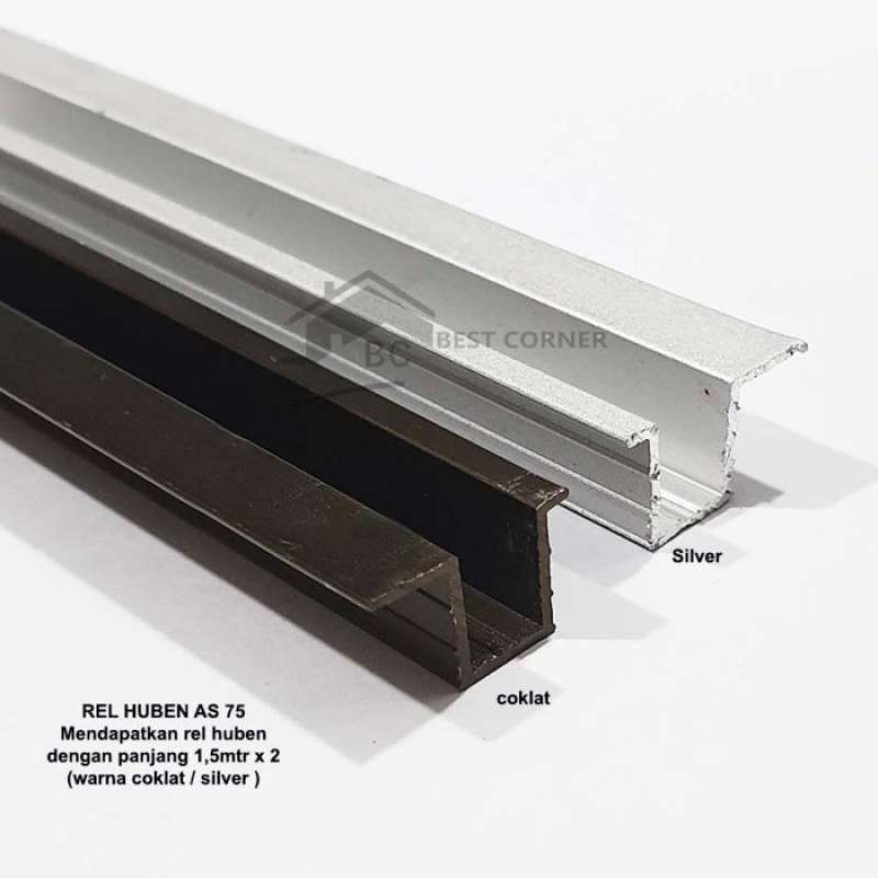 Promo Rel Pintu Lemari Geser / Sliding Huben AS 75 3 METER Diskon 5% di ...