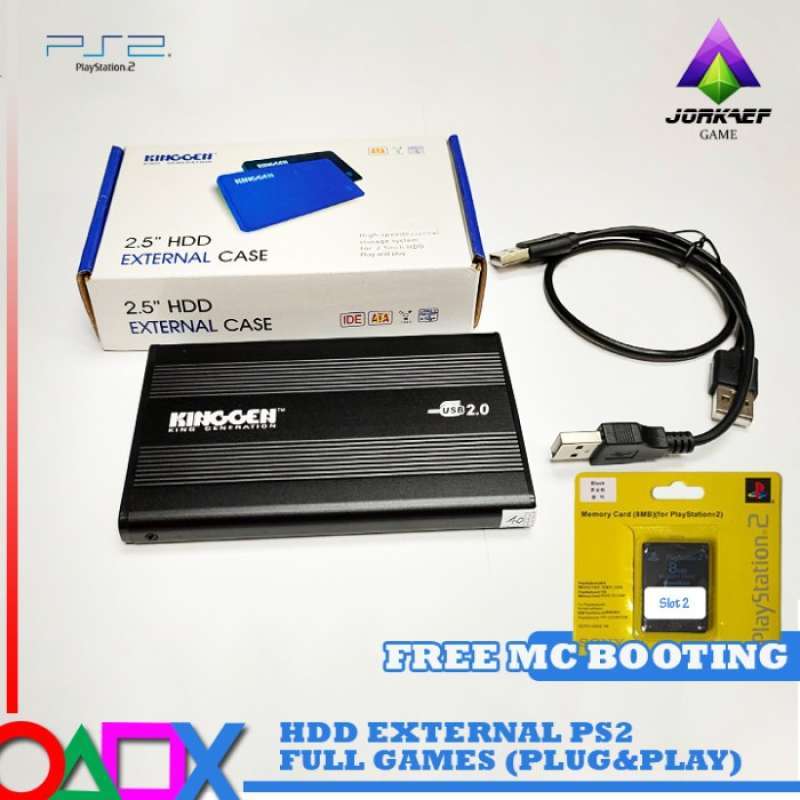 Jual PAKET HDD EKSTERNAL PS2 + CASE HDD FREE MC BOOTING PS2 EXTERNAL di ...