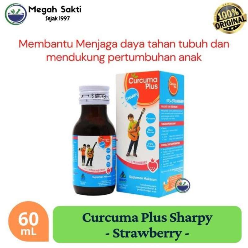 Jual Curcuma Plus Sharpy Strawberry Suplemen Sirup Anak 60mL di Seller ...