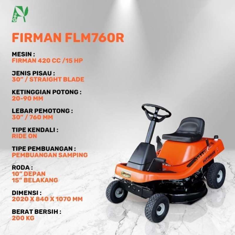 Jual Mesin Potong Rumput Mobil Lawn Mower Firman Flm760r 15 Hp Di ...