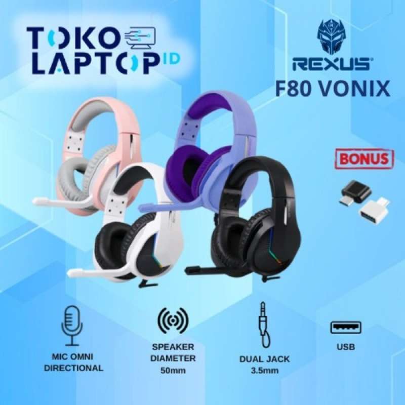 Jual Rexus F80 Vonix Gaming Headset di Seller Tokolaptopid - Ancol ...