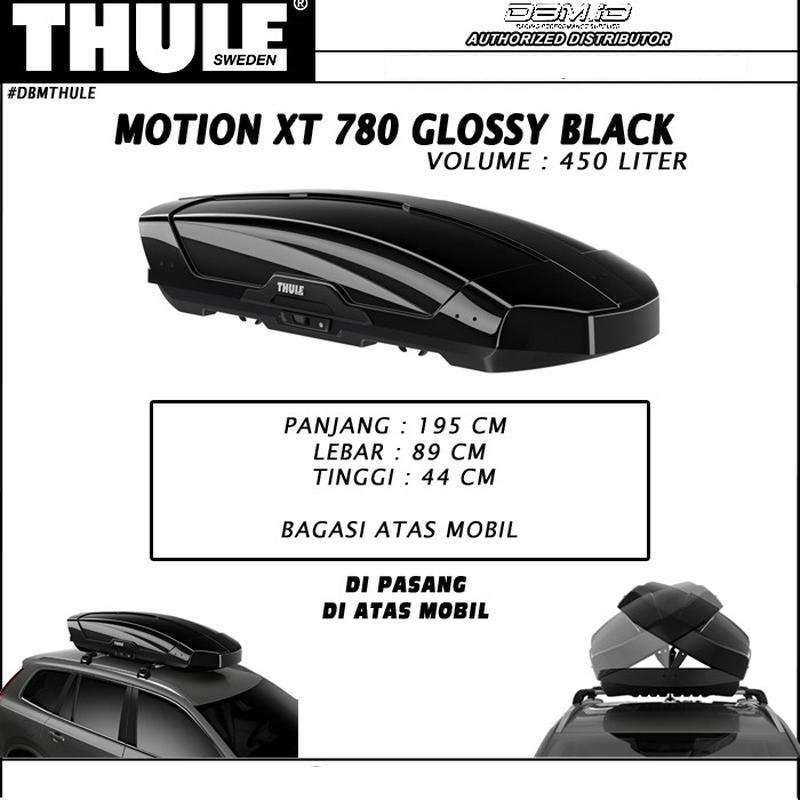 Jual Thule Roof Box Motion Xt Large 780 Glossy Black Bagasi Atas Mobil ...