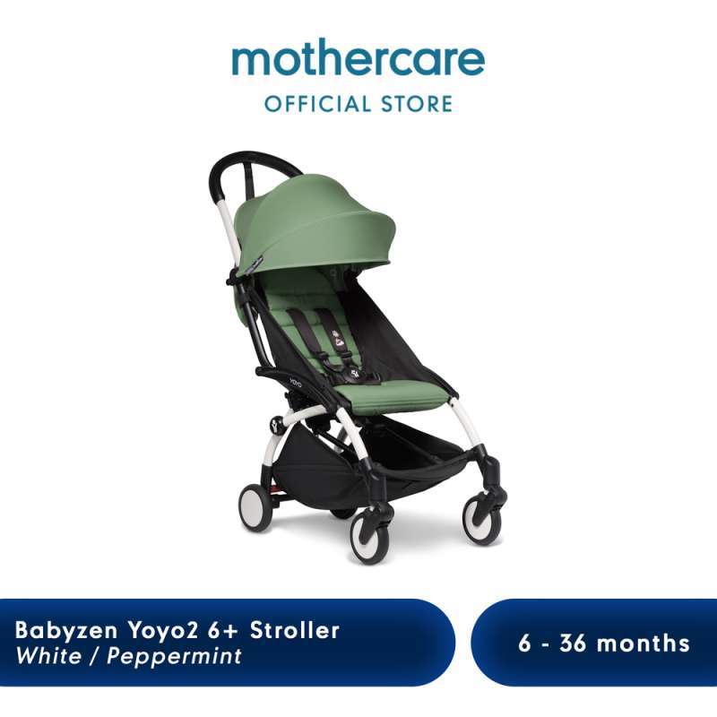 Jual Complete BABYZEN Stroller YOYO² 6+ White/Peppermint - Stroller ...