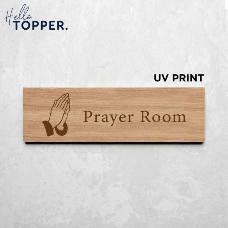Jual Signage Prayer Room Sign Board UV Print Kayu - Kyoto Style di ...