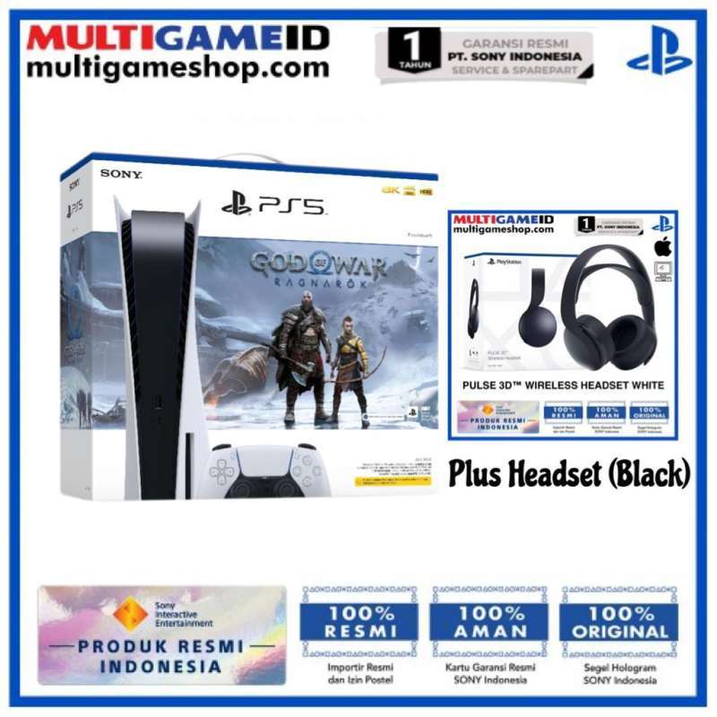 Jual Ps5 Console Disc Version Cfi-1118a Warranty Sony Indonesia God Of War Ragnarok+ Headset ...