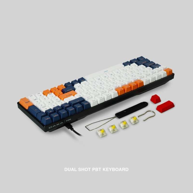 Jual Rexus Daxa M100 Pro Wired Mechanical Gaming Keyboard - Yellow ...