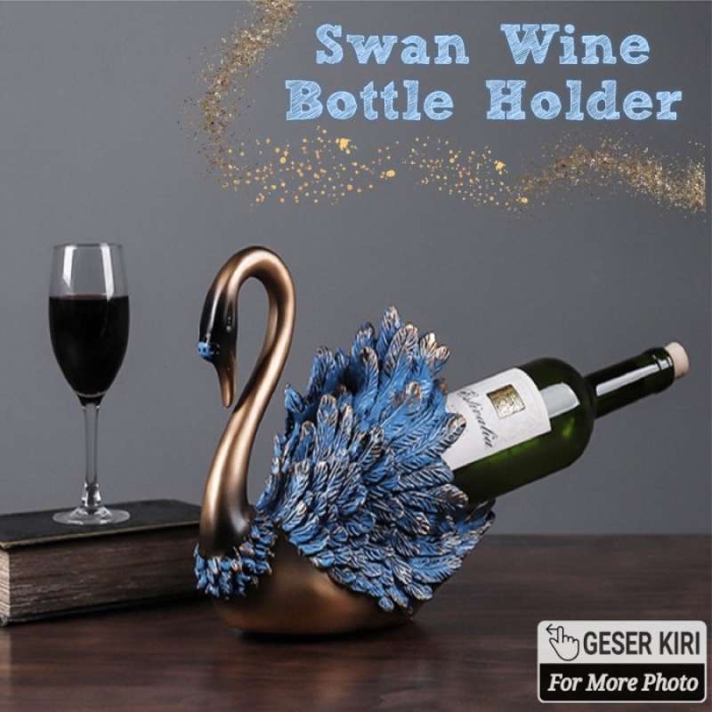 Jual Wine Bottle Holder Golden Swan Tempat Botol Wine Angsa Emas ...