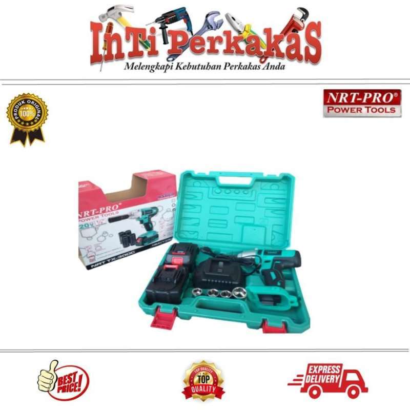 Jual NRT-PRO TX30 DC CORDLESS IMPACT WRENCH DR.1/2 INCH 20V MESIN BOR ...