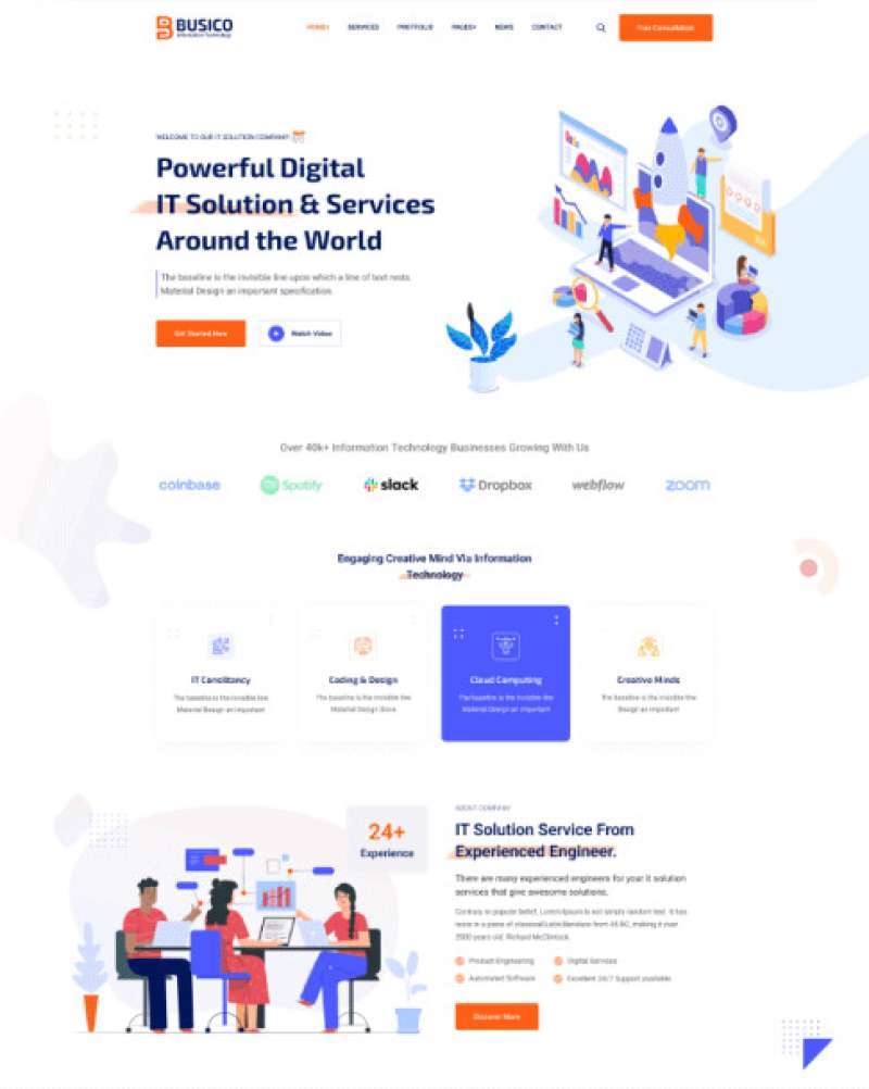 Jual Busico - Premium Bootstrap Multipurpose Html Template Di Seller ...