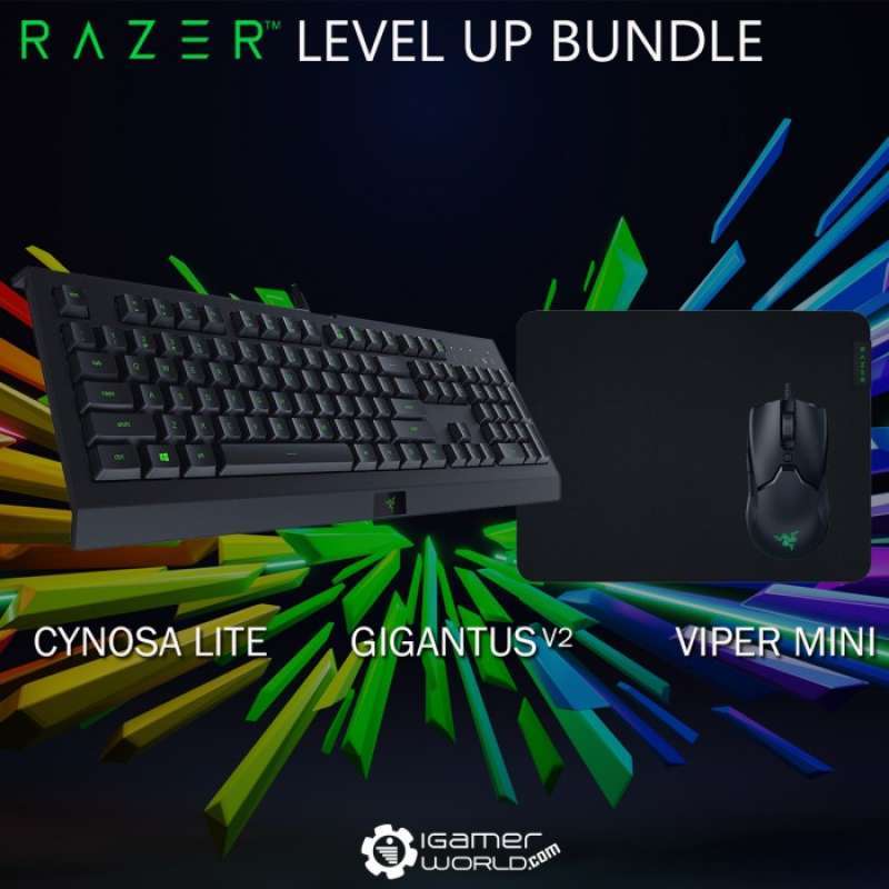 Promo Razer Level Up Bundle Viper Mini / Gigantus V2 / Cynosa Lite ...