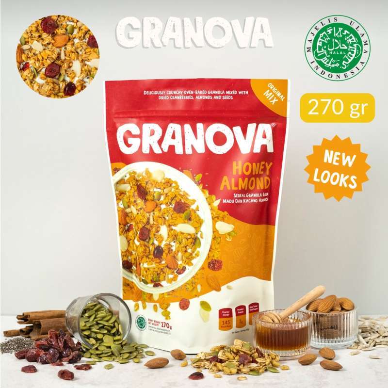 Promo Granova Honey Almond (Original) by Granova 100g / 270g - Sereal ...