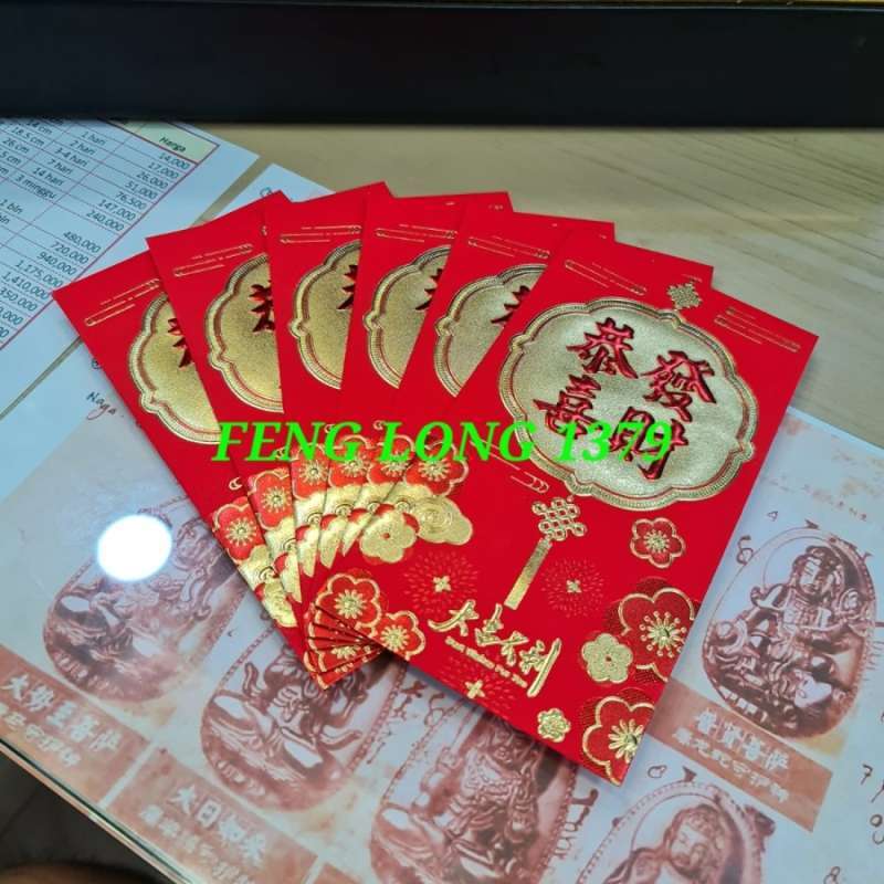 Jual Amplop Angpao Ang Pao Besar Premium Gong Xi Fa Cai Bunga Merah Mas ...