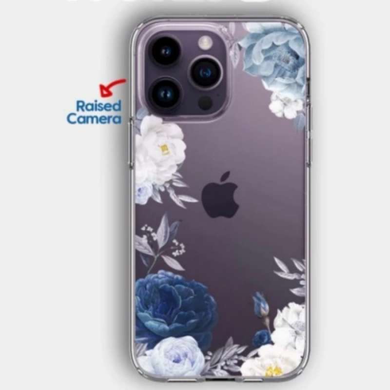 Jual Case iPhone 14 Pro Max Plus iCover FLUX Casing Bunga Bening ...