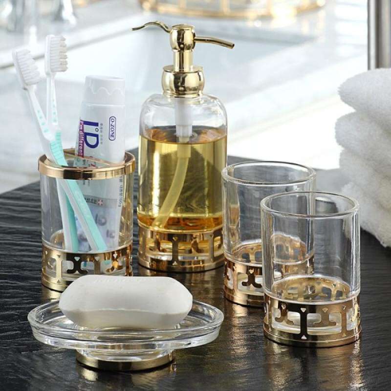 Promo Gold Luxury Bathroom Set / Perlengkapan Kamar Mandi / Toiletries ...