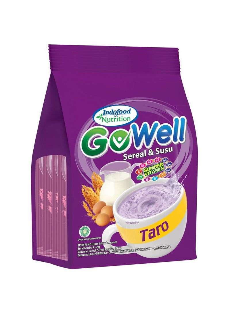 Promo Indofood Go Well Taro Cereal [5 Sachet/29 gram] Diskon 8% di ...