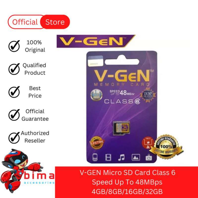 Promo Memory Card V-gen Micro Sd Vgen Original 4gb 8gb 16gb 32gb Class ...