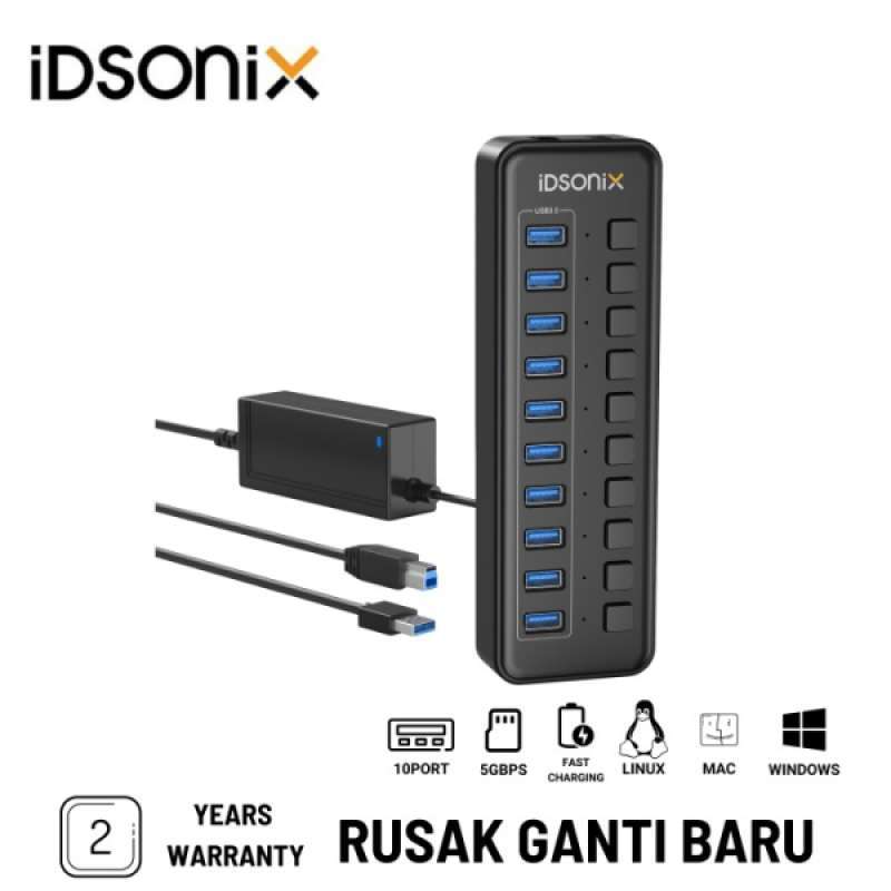 Promo Idsonix Multi-Port Usb3.0 Individual Switch Hub 10 Port ( Ibu3 ... Promo Idsonix Multi-Port Usb3.0 Individual Switch Hub 10 Port ( Ibu3 ...