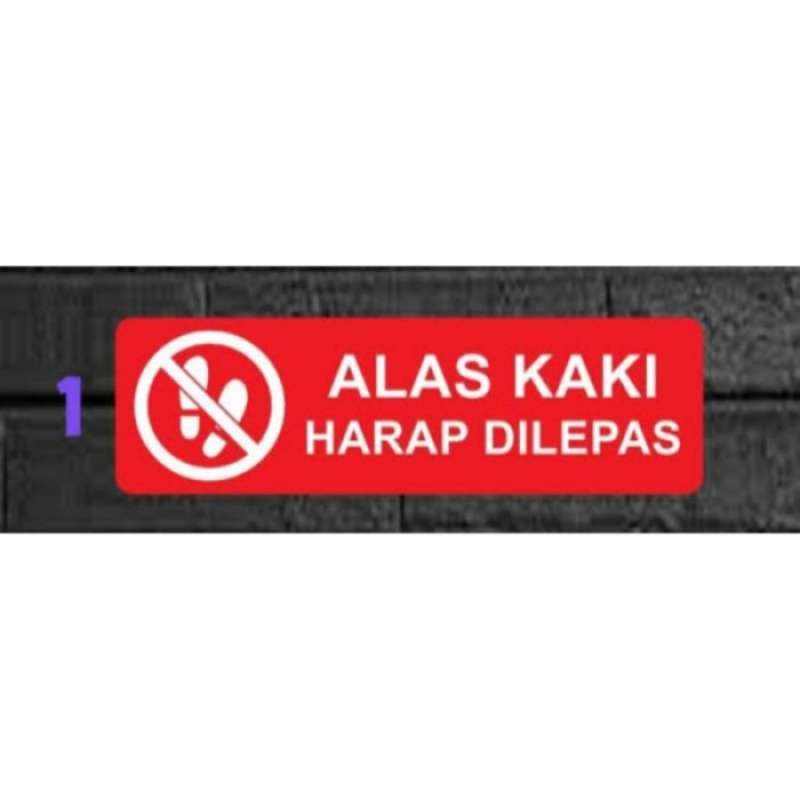 Promo Stiker alas kaki musholla tempat wudhu stiker sign murah Diskon ...