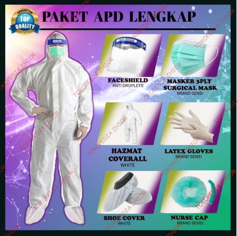 Promo Apd Lengkap Hazmat Full Set Standar Medis 1 Set Lengkap Diskon 23 ...