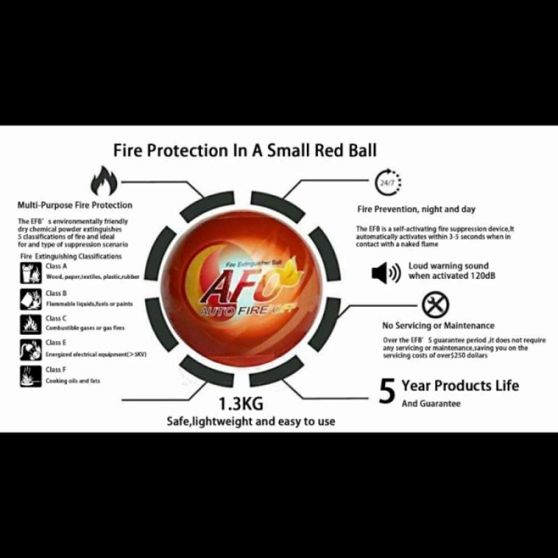 Jual Bola Pemadam Api / Fire Extinguisher Ball Afo / Apar Praktis ...