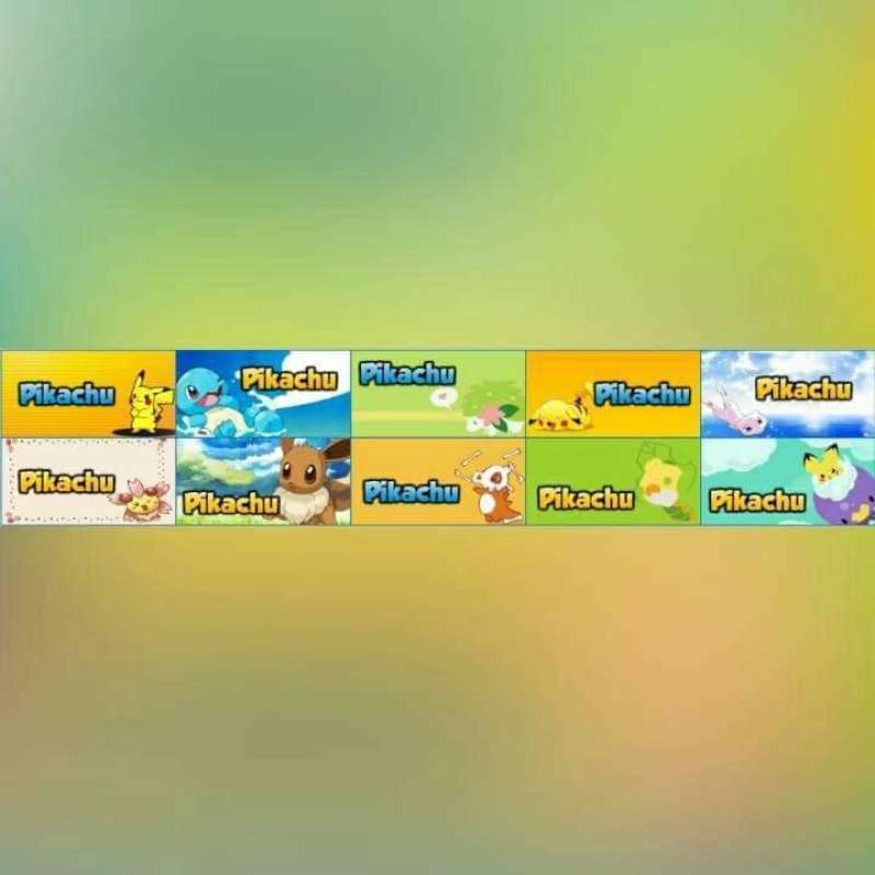 Jual STIKER LABEL NAMA - PIKACHU - M di Seller salmonlola - Kota Bogor ...
