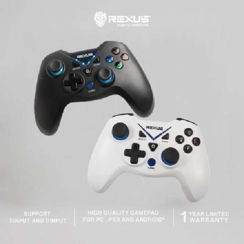 Jual Rexus Pro Gaming Wireless Gamepad GX100-Putih di Seller Centratech ...