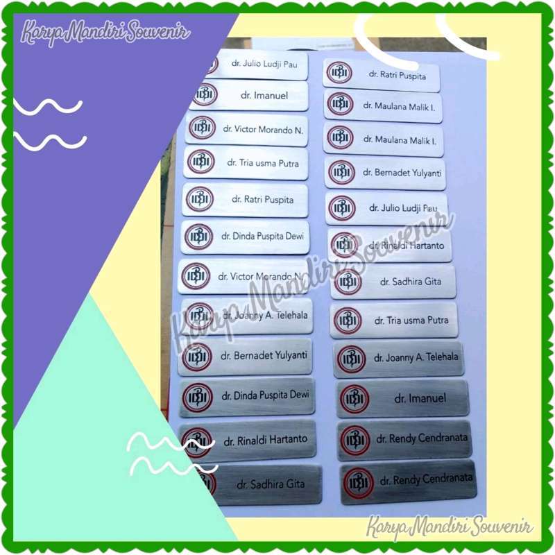 Jual Name Tag / Nama Dada Stainless Grafir - Magnet Di Seller Karya ...