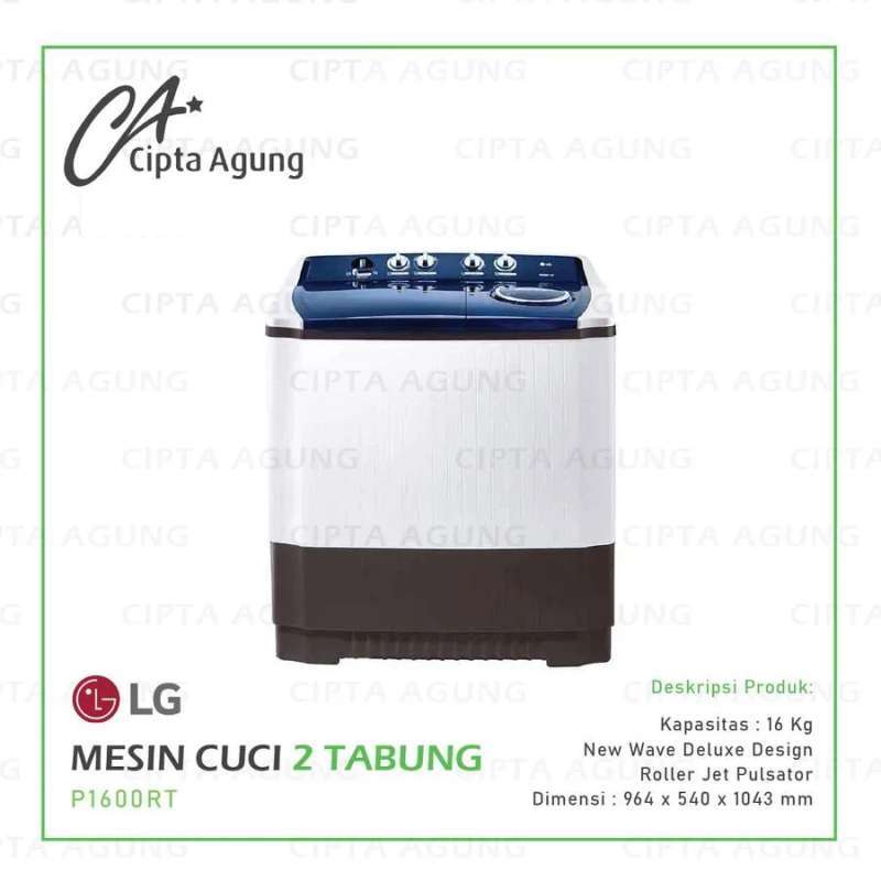 Promo Mesin Cuci 2 Tabung 16 Kg 16kg Lg P1600rt P 1600 Rt Twin Tub ...