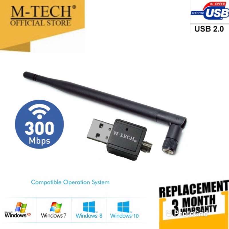 Promo M-TECH USB Dongle Wireless WIFI Receiver USB Adapter 802.11N ...