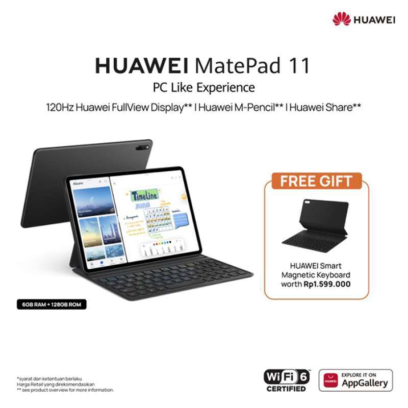 Jual Huawei Matepad 11 Tablet [6+128gb] + Huawei Accessories (smart ...