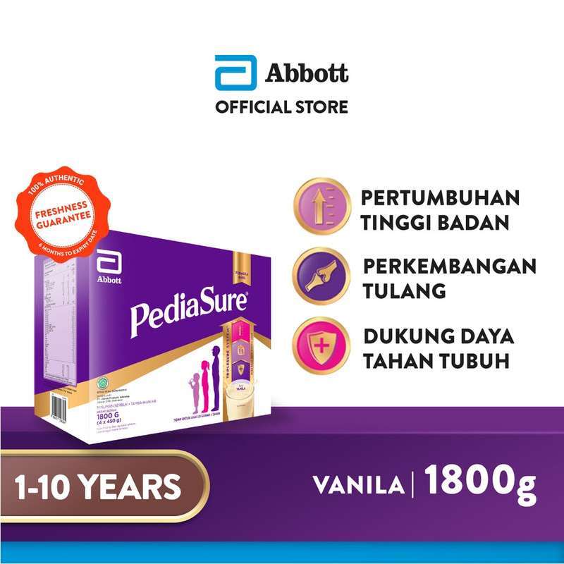 Jual Pediasure Vanila 1800g 1-10 tahun Susu Formula Pertumbuhan Anak - Kids Formula - 1 Pack di ...