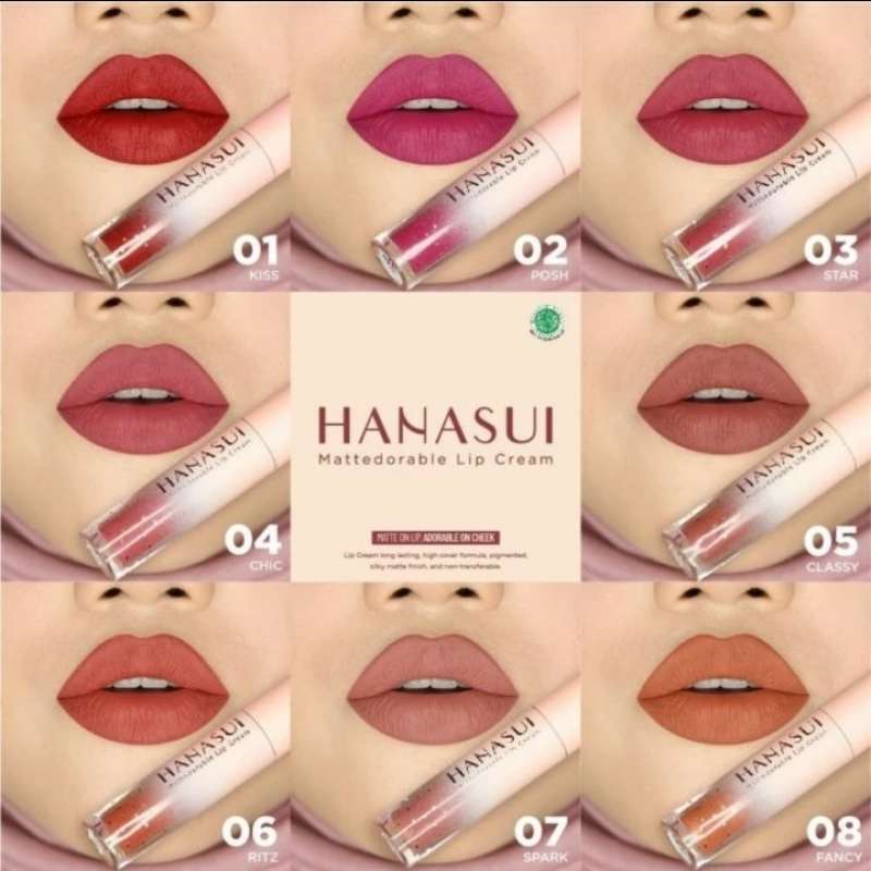 Jual Hanasui Mattedorable Lip Cream - 05 Classy Original - HNS 07 SPARK ...