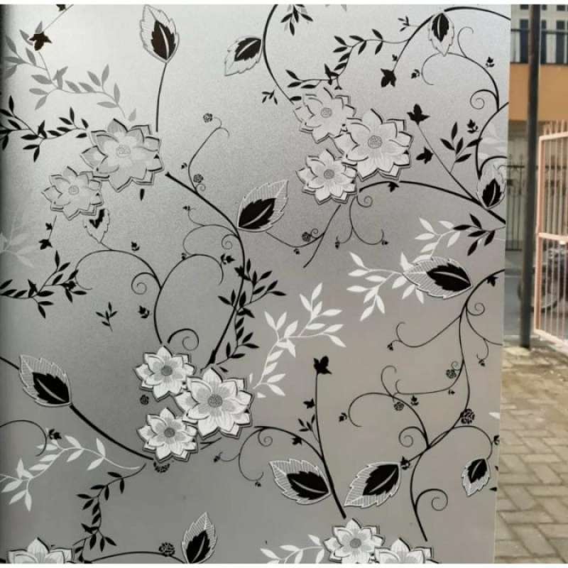 Jual Stiker kaca lapisan kaca daun black lebar 122cm di Seller Monero ...