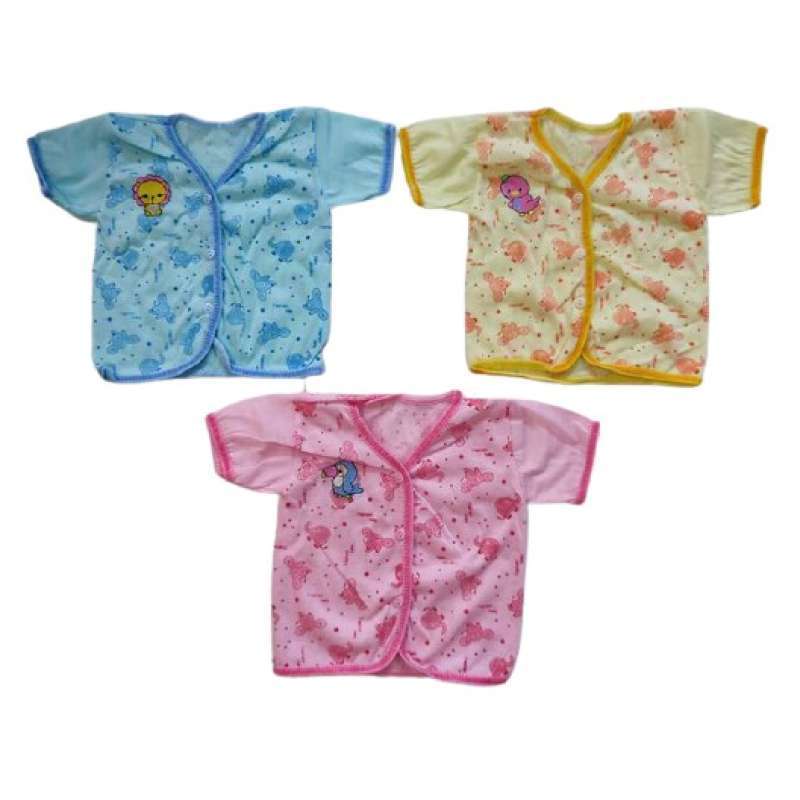 Jual 12pc Baju Lengan Pendek Bayi Bordir Polos / Sablon Di Seller Jaya ...