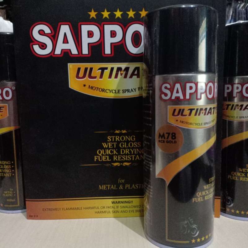 Promo spray paint cat semprot sapporo ultimate 400ml M78 RCB Gold ...