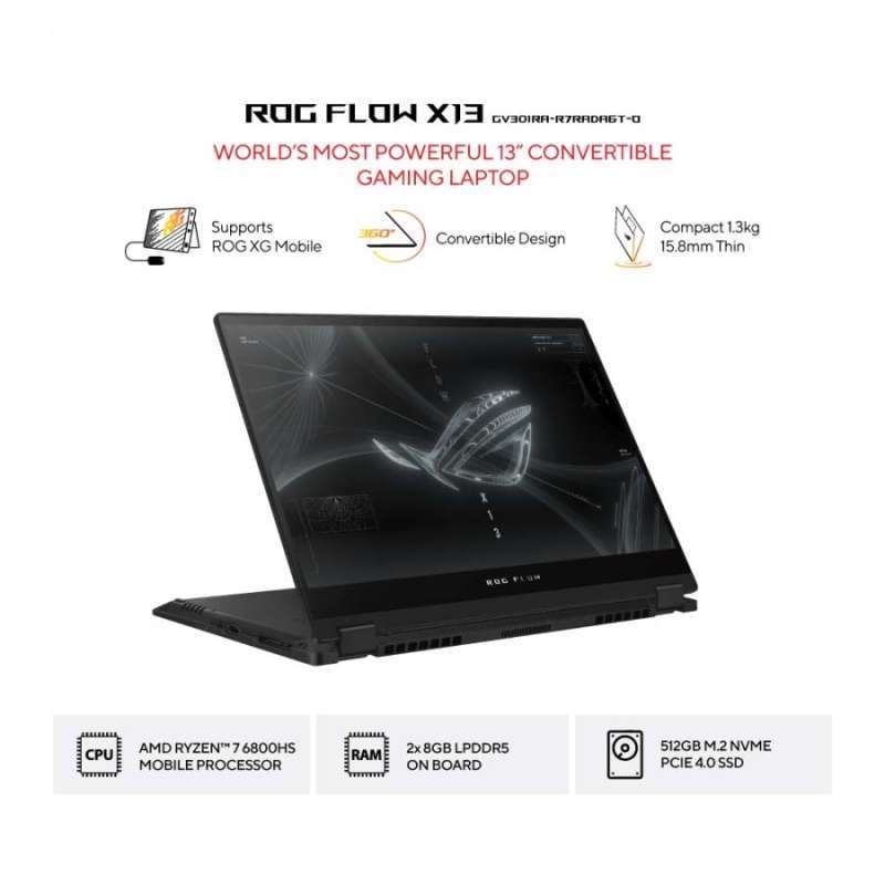 Jual NOTEBOOK ASUS ROG GV301RA-R7RADA6T-O (O.BLACK) : AMD R7-6800HS ...