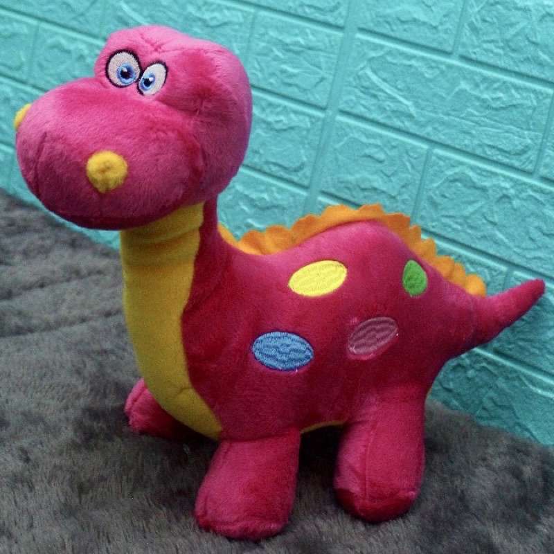Promo Boneka Dinosaurus Tompel Warna Warni 6 Varian Warna Berlabel SNI ...