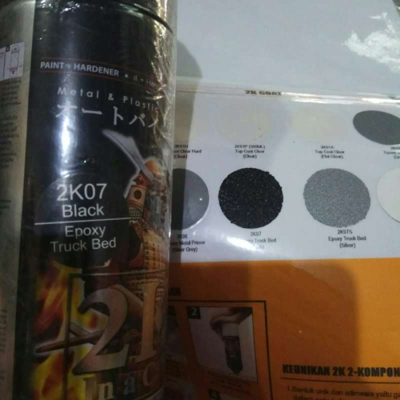 Jual cat pylox samurai 2k07 epoxy truck bed black hitam bintik kasar di ...