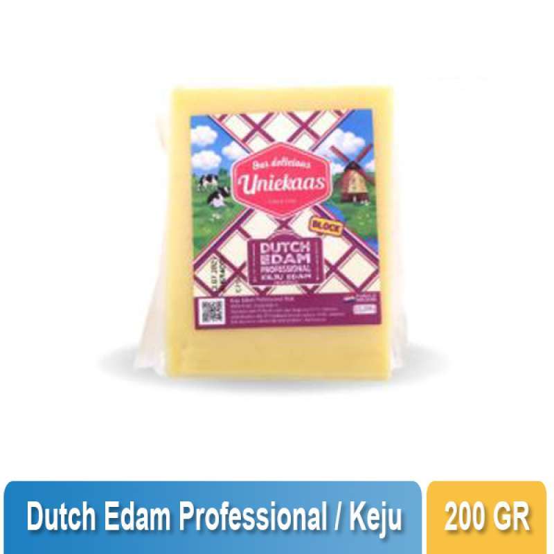 Jual UNIEKAAS - Block Dutch Edam Professional 200 Gr / Keju balok Edam ...