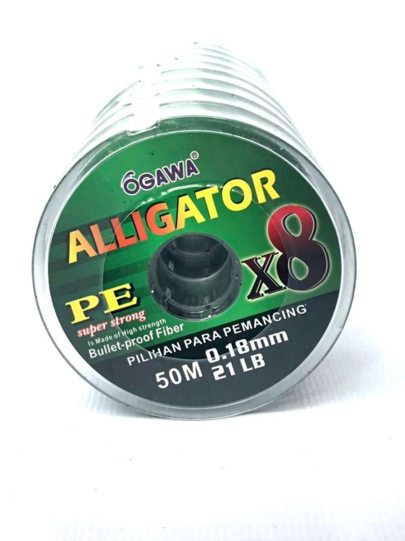 Jual Senar PE X8 Ogawa Alligator 50M Warna Black dan Dark Green di ...