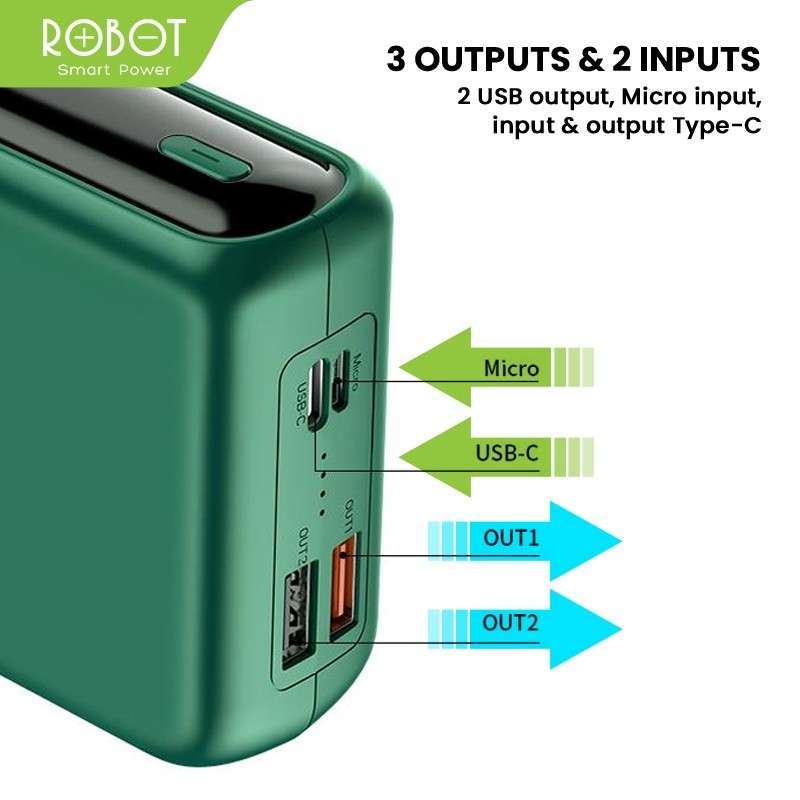 Jual Robot Rt31 Powerbank 30000 Mah Dual Input Output Power Bank ...