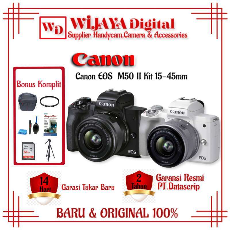Promo Canon EOS M50 II Body Only & Canon EOS M50 II Kit EF-M 15-45mm IS STM - Body Only White ...